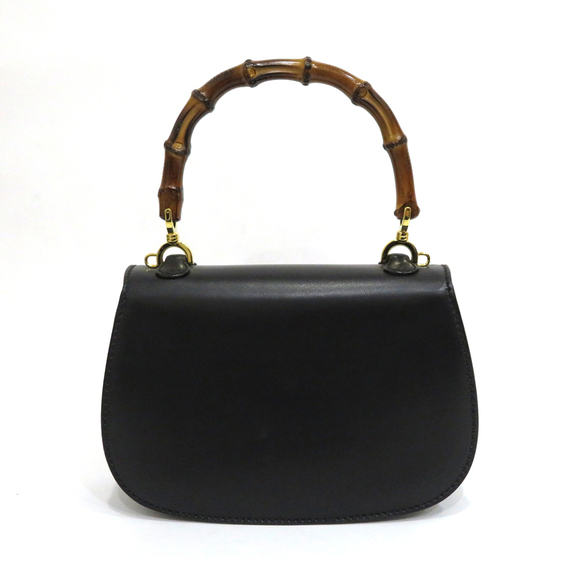 Gucci | Bags | Gucci Leather Ab Black Classic Bamboo Handbag Rank ...